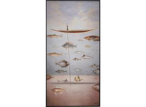 4025621549864 - KARE DESIGN Bild CLOUD FISHERMAN BOAT (BH 60x120 cm) BH 60x120 cm bunt Kunstdruck Gemälde Wandbild