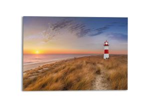 8714597626100 - Bild NORTHSEA SUNSET LIGHTHOUS (LBH 100x2x140 cm) LBH 100x2x140 cm bunt Kunstdruck Gemälde Wandbild