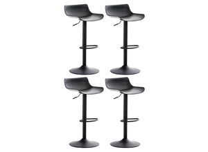 4251756495657 - 4er Set Barhocker Aveiro Mit Kunststoffsitz I Tresenstuhl Höhenverstellbar I Thekenhocker Mit Trompetenfuß