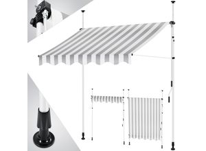 4260692712681 - KESSER® Klemmmarkise mit Handkurbel Balkon Balkonmarkise ohne Bohren UV-beständig höhenverstellbar wasserabweisend  Sonnenschutz Terrassenüberdachung  einfache Montage