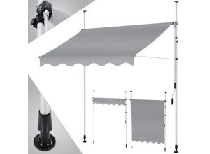 4260729119063 - KESSER® Klemmmarkise mit Handkurbel Balkon Balkonmarkise ohne Bohren UV-beständig höhenverstellbar wasserabweisend  Sonnenschutz Terrassenüberdachung  einfache Montage