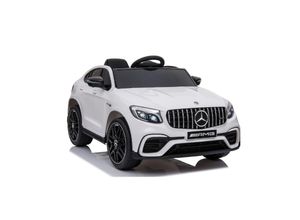 4260259870991 - ES-Toys Kinder Elektroauto Mercedes GLC63S Kunstledersitz EVA-Reifen 4x4 Allrad weiss