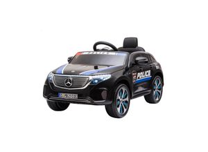 3801006053307 - Kikkaboo Kinder Elektroauto Mercedes Benz EQC400 Police Fernbedienung EVA-Räder schwarz