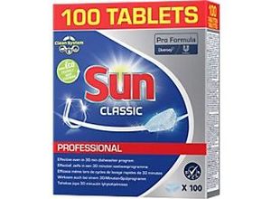 7615400778287 - SUN Professional Classic Tabs Spülmaschinentabs Geschirrreiniger-Tabs mit hohem Wirkungsgrad 1 Packung = 100 Tabs