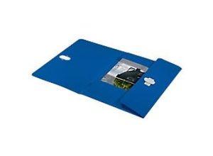 4002432130450 - Leitz® Dokumentenmappe Recycle A4 bis zu 150 Blatt 3 Einschlagklappen blickdicht CO2-neutral 100 % recycelbar Blauer Engel Kunststoff blau