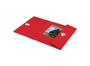 4002432130443 - Leitz® Dokumentenmappe Recycle A4 bis zu 150 Blatt 3 Einschlagklappen blickdicht CO2-neutral 100 % recycelbar Blauer Engel Kunststoff rot