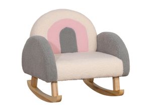 4251774991674 - Kindersofa mit Schaukelfunktion grün 50L x 45B x 50H cm schaukelstuhl für kleinkinder kindersessel kindercouch babysitz