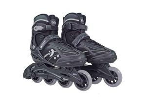 4009197301842 - Inline Skates für Teenager + Erwachsene schwarz 45-46