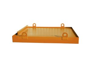 4061753233981 - eurokraft pro Auffangwanne für Absetzcontainer für Absetzcontainer Auffangvolumen 1078 l orange