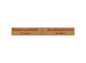 4251924725135 - Papier-Warnband terra Aufdruck Zerbrechlich! Fragile! VE 6 Stk braun rot ab 100 VE