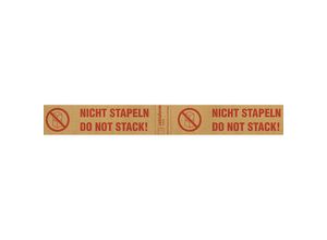 4251924725203 - Papier-Warnband terra Aufdruck NICHT STAPELN DO NOT STACK! VE 6 Stk braun rot ab 100 VE