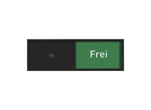 4060081702558 - Schiebeschild Frei-Belegt für Türschild Lyon selbstklebend B 150 x H 50 mm schwarz