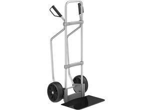 4061753084972 - eurokraft pro Aluminium-Sackkarre mit Kufen Schaufel-BxT 450 x 350 mm schwarz Vollgummibereifung ab 5 Stk