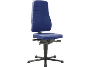 4016849434667 - Arbeitsdrehstuhl All-in-One mit Bodengleitern Stoffpolster blau