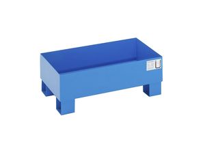 4061753035127 - eurokraft basic Auffangwanne für 60 l LxBxH 800 x 500 x 290 mm mit Zulassung blau pulverbeschichtet ohne Gitterrost