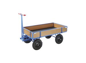 4054666005059 - eurokraft pro Handpritschenwagen Tragfähigkeit 500 kg mit 4 Bordwänden Ladefläche 1010 x 660 mm Luftreifen