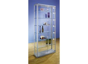 4061753002730 - eurokraft pro Design-Vitrine Ausführung Sammlervitrine HxBxT 1800 x 820 x 250 mm ohne Beleuchtung