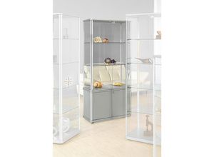 4061753002778 - eurokraft pro Design-Vitrine mit Unterschrank HxBxT 1800 x 820 x 420 mm ohne Beleuchtung