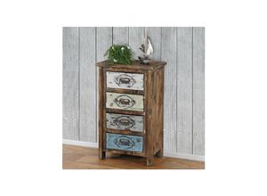 4052826157525 - Kommode Leiria Schubladenkommode Schrank Shabby-Look Vintage 79x48x33cm