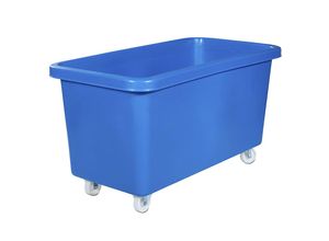 4250677900974 - Rechteckbehälter aus Polyethylen fahrbar Inhalt 450 l blau ab 5 Stk