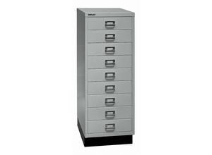 5020073706635 - BISLEY MultiDrawer™ 39er Serie mit Sockel DIN A3 9 Schubladen silber schwarz