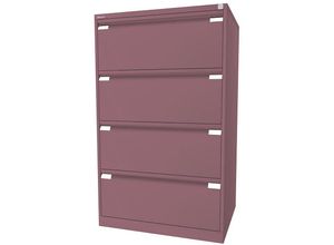 5020073809015 - BISLEY Hängeregistraturschrank 2-bahnig 4 Schübe DIN A4 pink