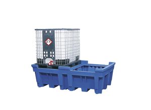 4250101106767 - PE-Auffangwanne für Tankcontainer IBC KTC Auffangvolumen 1000 l für 2 Container ohne PE-Stellfläche