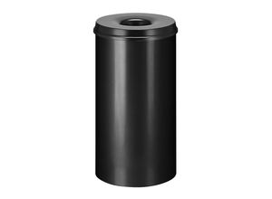 8713631002009 - Abfallsammler für den Innenbereich Volumen 50 l selbstlöschender Deckel Ø 335 x H 625 mm Stahl pulverbeschichtet schwarz schwarz