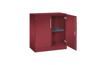 4062084798705 - Flügeltürenschrank ASISTO Höhe 897 mm Breite 800 mm 1 Fachboden rubinrot rubinrot