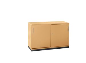 4260429761562 - LENA - Schiebetürenschrank 1 Fachboden 2 Ordnerhöhen 2 Schiebetüren HxBxT 781 x 1200 x 442 mm Buche-Dekor