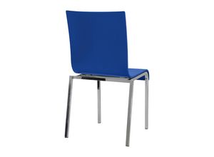 4260563725284 - Holzschalenstuhl CUBIC HxBxT 860 x 450 x 520 mm VE 4 Stk Sitzschale blau