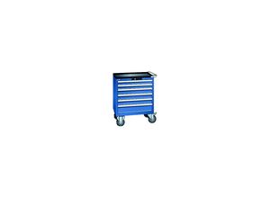 7612269063325 - LISTA Schubladenschrank fahrbar BxTxH 717 x 572 x 962 mm Schubladen 2 x 75   3 x 100   1 x 150 mm enzianblau