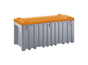 4052886328415 - Cemo - Materialbox Polyethylen grau orange Volumen 750 l BxTxH 1700x840x800 mm Gewicht 42 kg ohne Seitentür