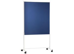 4061753003454 - EUROKRAFTbasic Moderationswand fahrbar Textilbezug blau HxBxT 1800 x 1000 x 500 mm einteilig