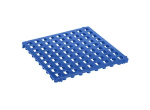 0609613619649 - Kunststoff-Bodenrost Polyethylen 500 x 500 mm Standard VE 20 Stk blau