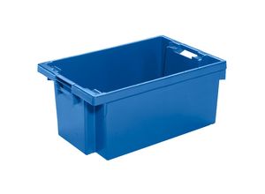 4004950701853 - Drehstapelbehälter aus HDPE Volumen 40 l Wände und Boden geschlossen blau