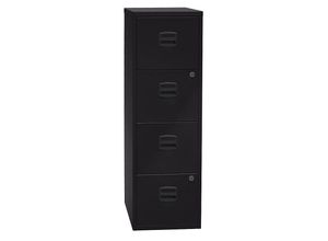 5020073736106 - Hängeregistraturschrank 413 x 40 x 1283 cm 4 Schubfächer schwarz 5020073736106 PFA4F433