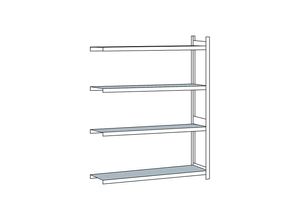 4004514200853 - SCHULTE Weitspannregal mit Stahlboden Höhe 2500 mm Spannweite 2000 mm Anbauregal Tiefe 500 mm