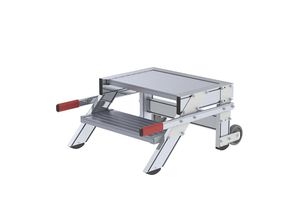 4031405500112 - MUNK Günzburger Steigtechnik Guenzburger Steigtechnik 50011 Aluminium Treppe fahrbar Arbeitshöhe (max) 24 m Silber 16 kg