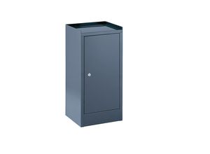 8697653670494 - eurokraft basic Werkzeugschrank mit 1 Schublade 2 Fachböden HxBxT 750 x 350 x 350 mm blaugrau RAL 7031