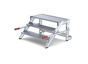 4031405500204 - MUNK Günzburger Steigtechnik Guenzburger Steigtechnik 50020 Aluminium Treppe fahrbar Arbeitshöhe (max) 26 m Silber 25 kg