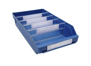 4250621500090 - Regalkasten aus hochschlagfestem Polypropylen blau LxBxH 400 x 240 x 95 mm VE 15 Stk