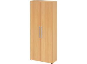 4032062227329 - eurokraft pro NICOLA - Büroschrank 4 Fachböden HxBxT 1880 x 800 x 346 mm Buche-Dekor