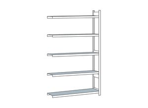 4004514215291 - SCHULTE Weitspannregal mit Stahlboden Höhe 3000 mm Spannweite 1500 mm Anbauregal Tiefe 400 mm