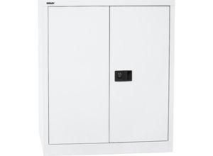 5020073706963 - BISLEY UNIVERSAL Flügeltürenschrank HxBxT 1000 x 914 x 400 mm 1 Fachboden 2 Ordnerhöhen verkehrsweiß