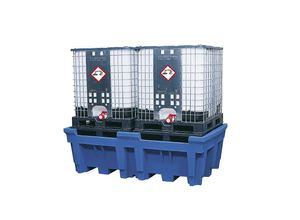 4250101106774 - PE-Auffangwanne für Tankcontainer IBC KTC Auffangvolumen 1000 l für 2 Container mit PE-Stellfläche