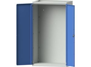 4014641095338 - eurokraft pro Schwerlastschrank aus Stahl Leerschrank - individuell bestücken lichtgrau lichtblau