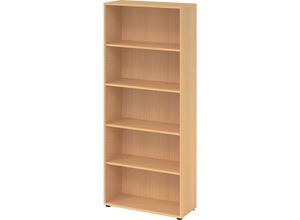 4032062000762 - Regal für Anbauwand TARA 5 Ordnerhöhen stapelbar B 800 x T 330 x H 1880 mm Buche-Dekor