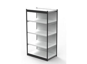 4044917041400 - Büro-Regalsystem mit Rückwand Regalhöhe 1900 mm Grundregal Breite x Tiefe 750 x 500 mm