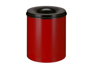 8713631002047 - Sicherheits-Papierkorb Stahl selbstlöschend Volumen 80 l HxØ 540 x 465 mm Korpus rot   Löschkopf schwarz